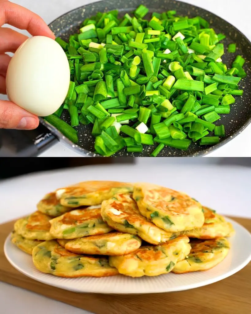 Egg and Spring Onion Breakfast with Cucumber Dill Sauce