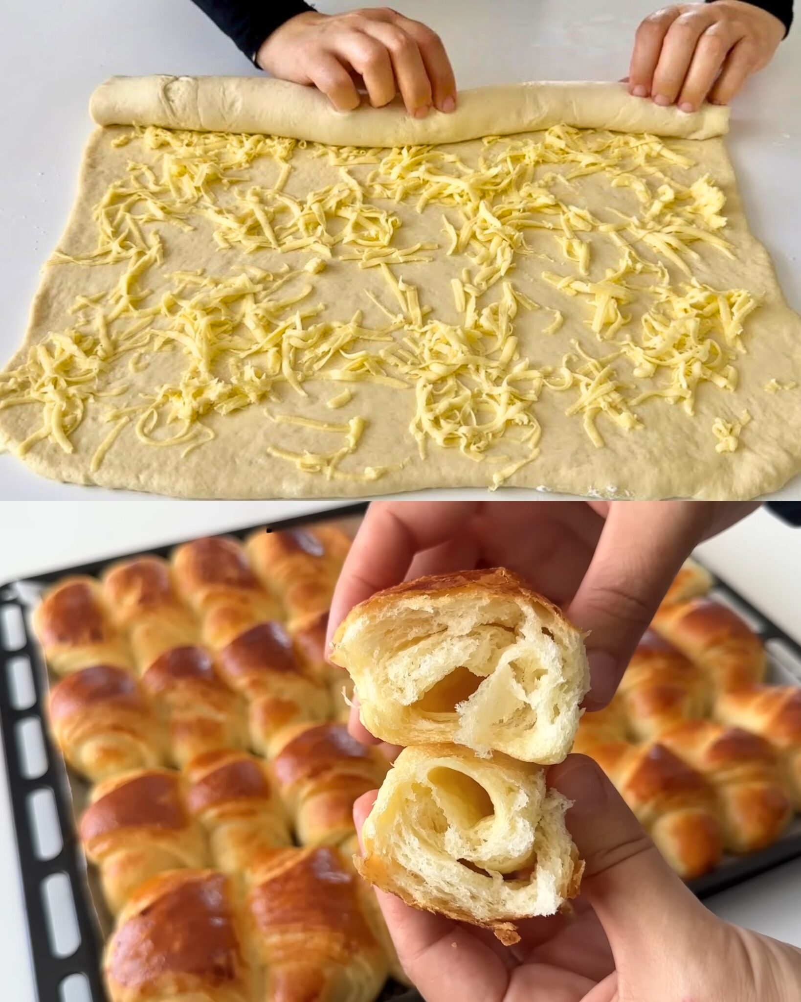 Fluffy Cheddar Cheese Rolls