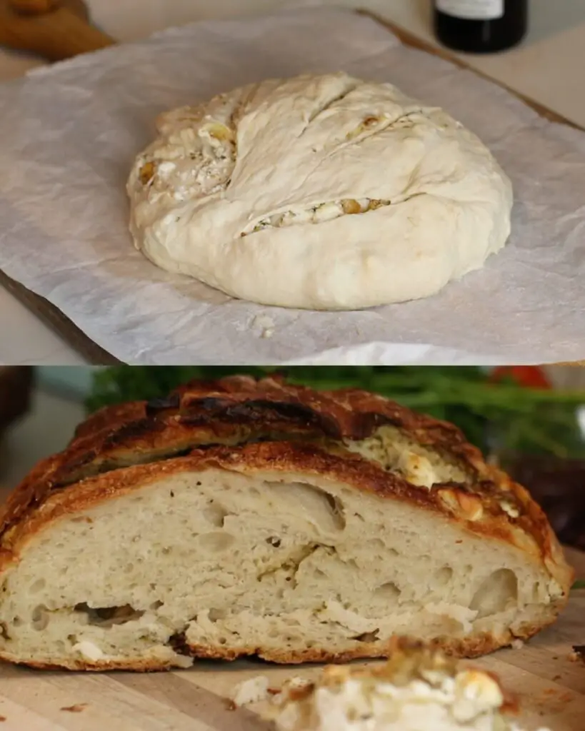 Roasted Garlic and Feta Bread