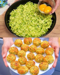 Zucchini Balls with Rice and Garlic Sauce