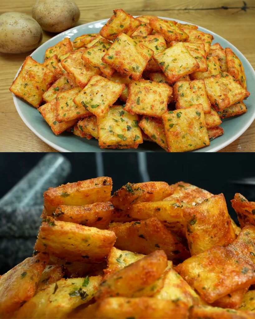 Crispy Cheesy Potato Squares