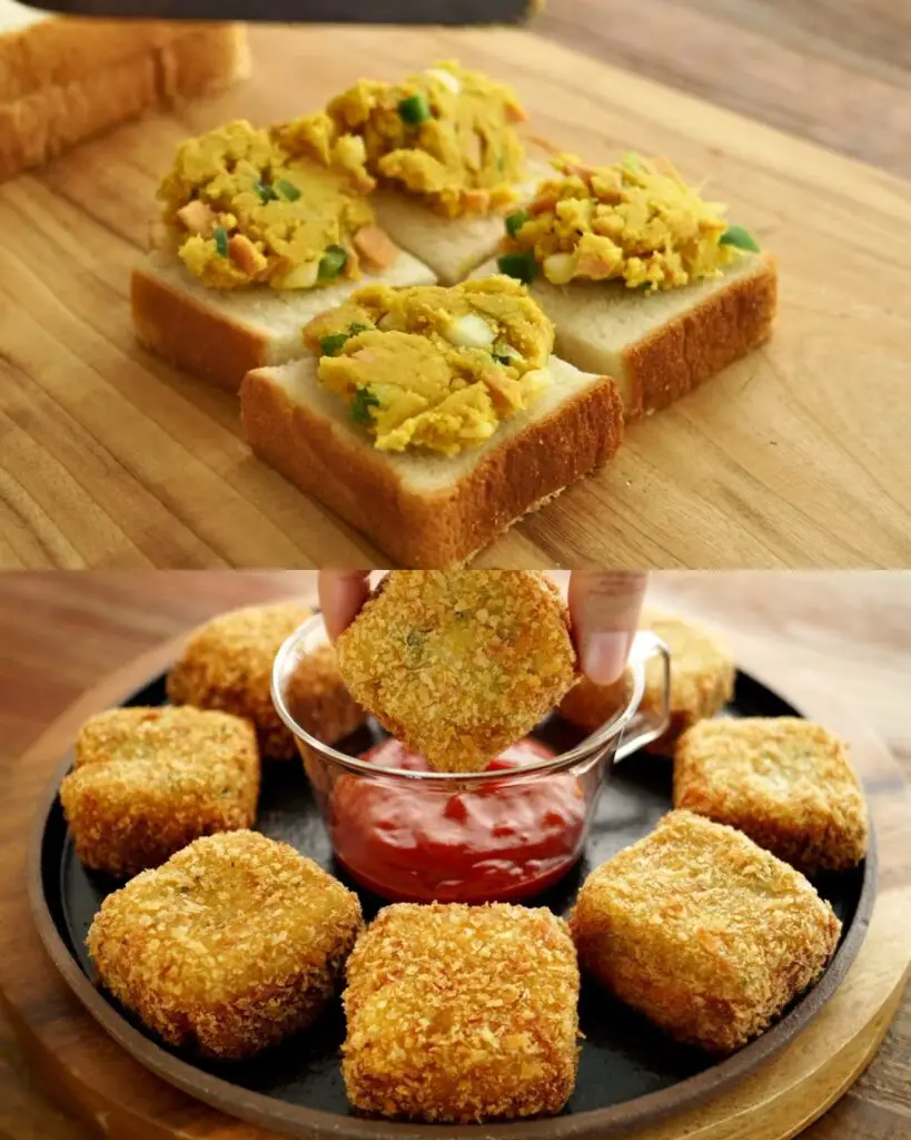 Crispy and Delicious Potato Curry Croquette Bread