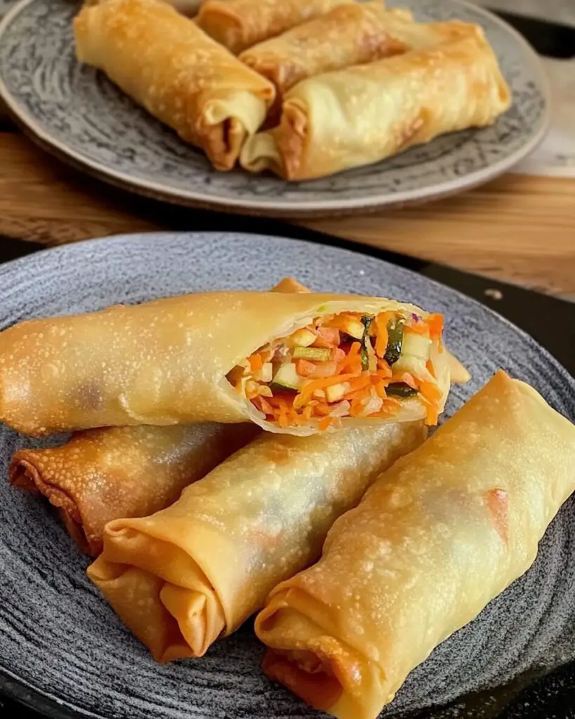 Homemade Vegetable Spring Rolls with Handmade Dough