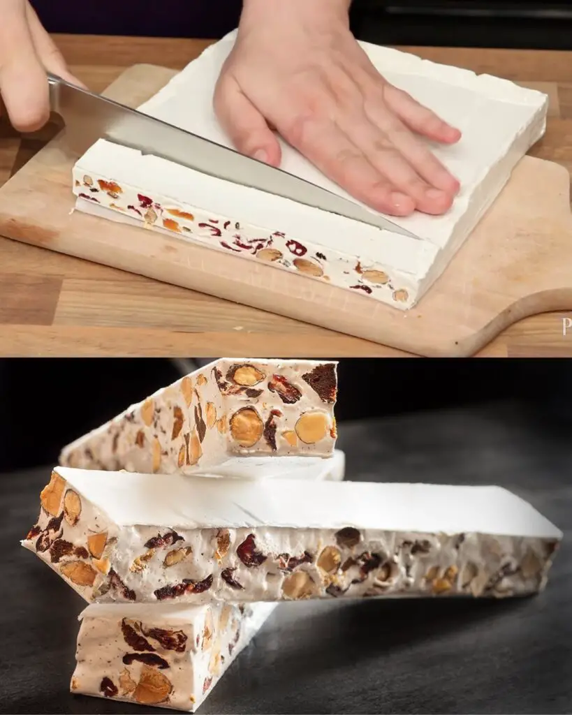 Homemade Nut and Fruit Nougat