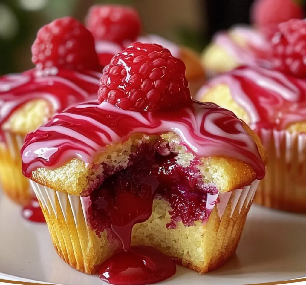 Raspberry Glazed Cupcakes