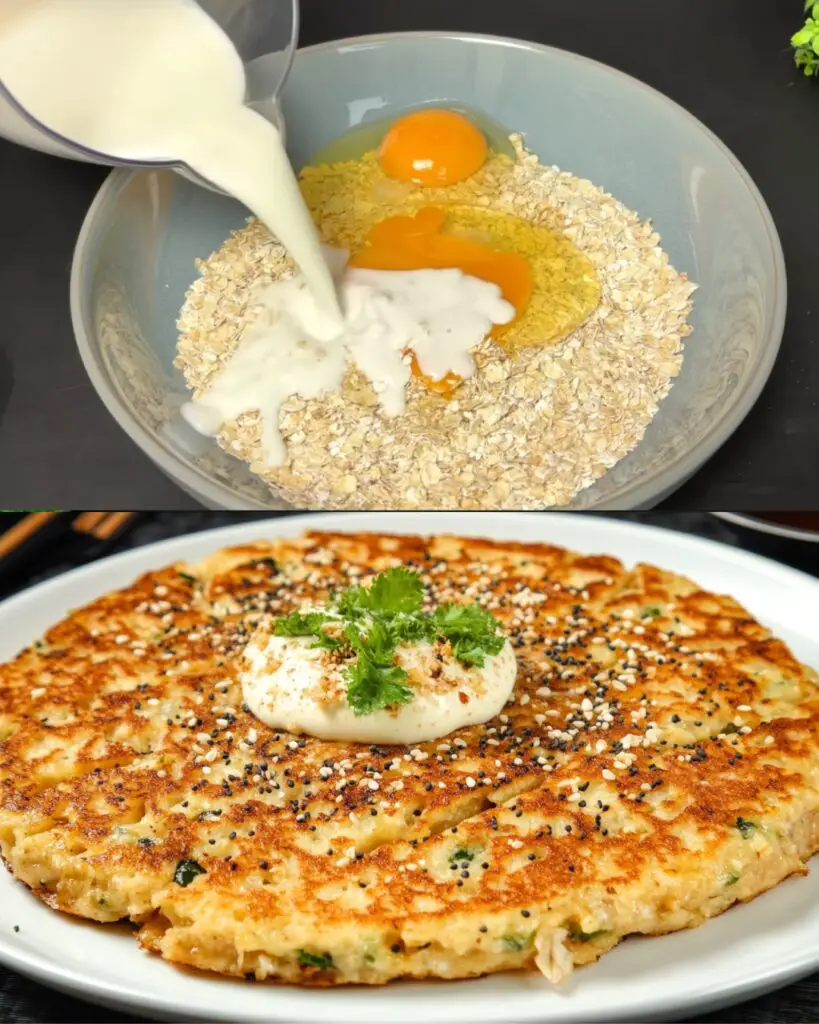 Cheesy Oatmeal Patties with Parsley and Herbs