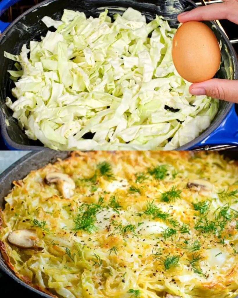 Vegetable Frittata with Cabbage, Leek, and Cheese