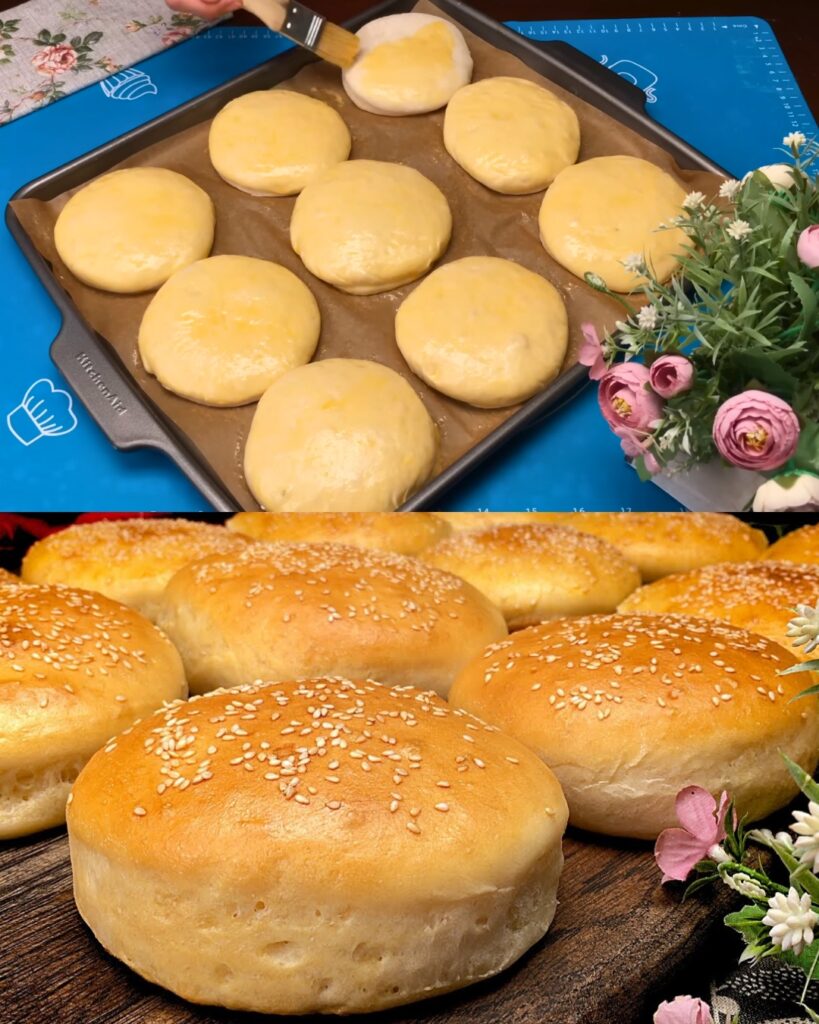 Soft and Fluffy Sesame Seed Buns