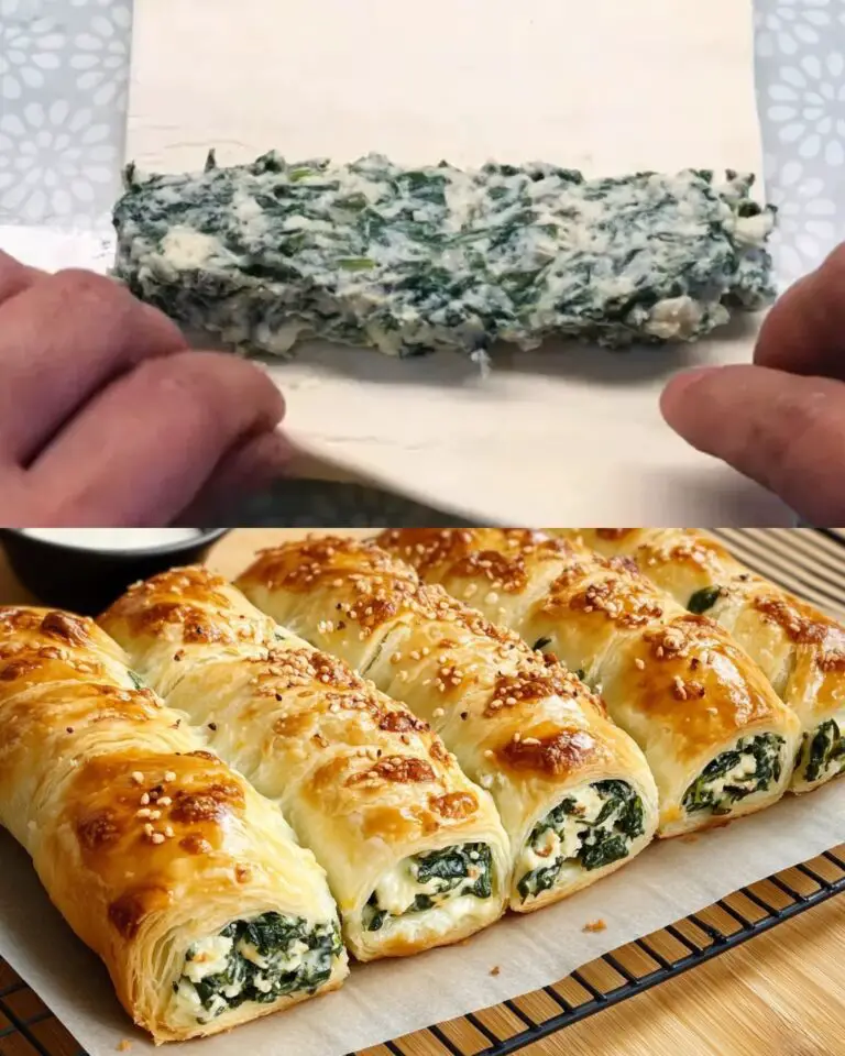 Spinach and Cheese Puff Pastry Rolls