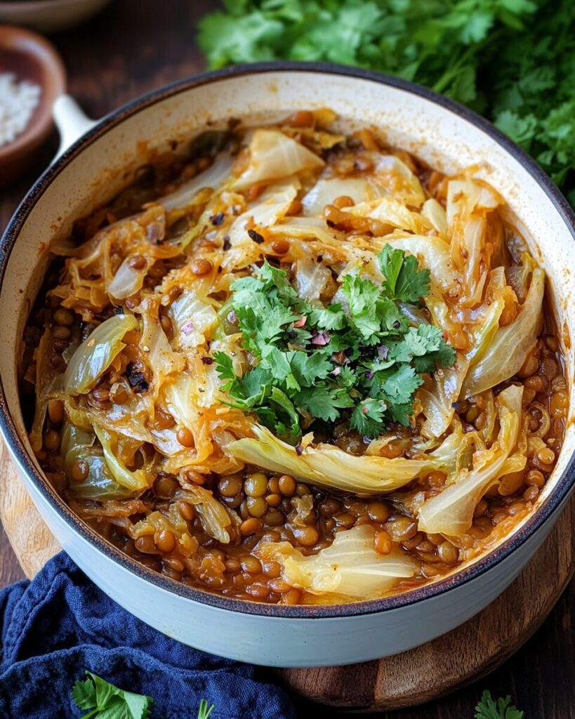 Braised Cabbage & Lentils