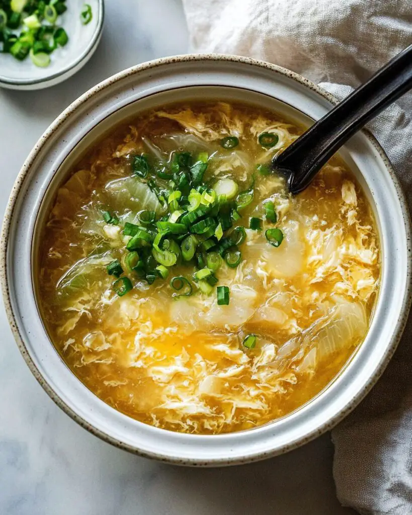 Napa Cabbage Egg Drop Soup