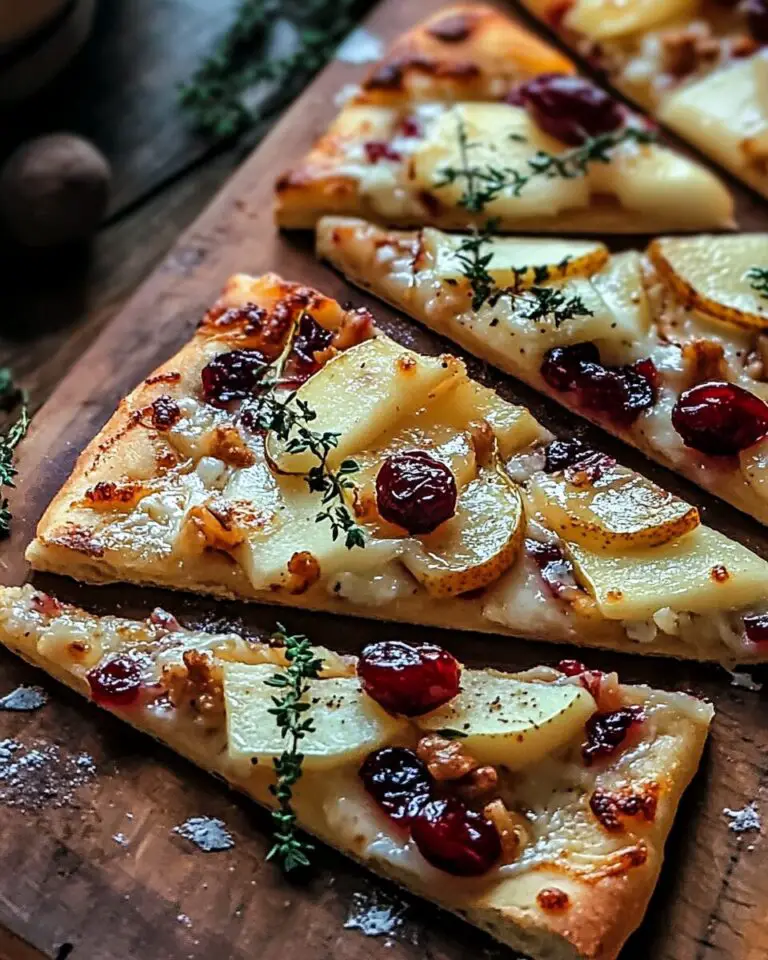 Roasted Pear, Cranberry, and Brie Flatbread