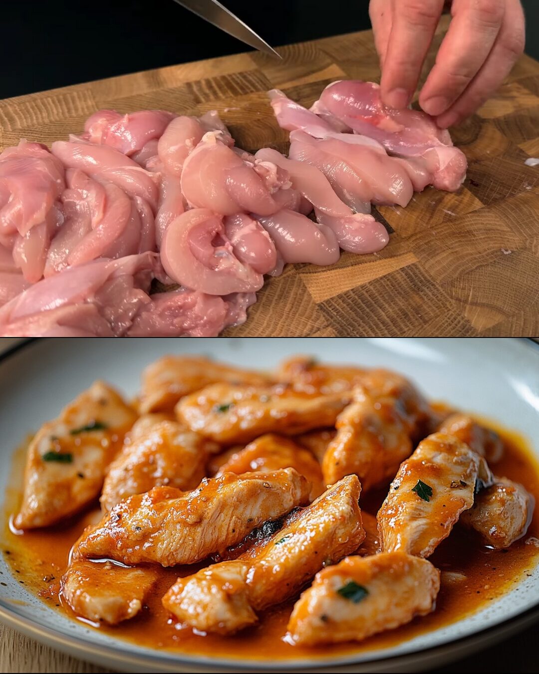 Creamy Tomato-Braised Chicken Thighs with Mushroom Rice