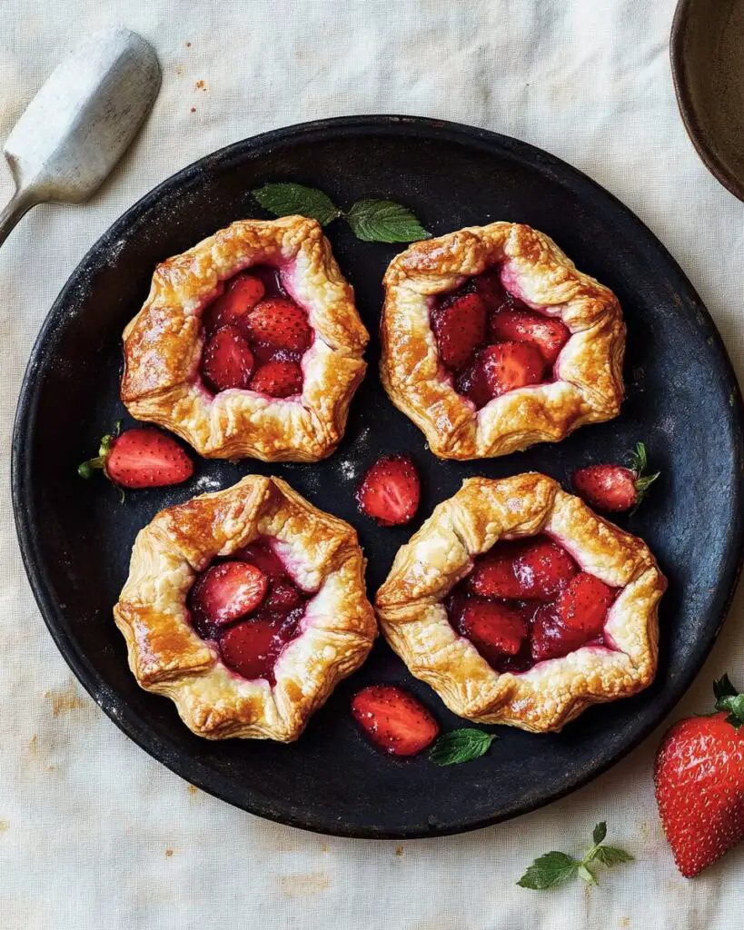Delicious Mini Strawberry Rhubarb Galettes