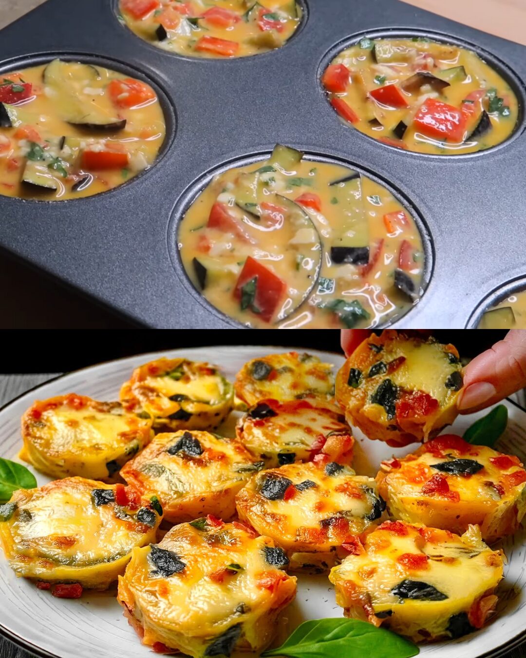 Savory Vegetable Egg Bake with Cheese