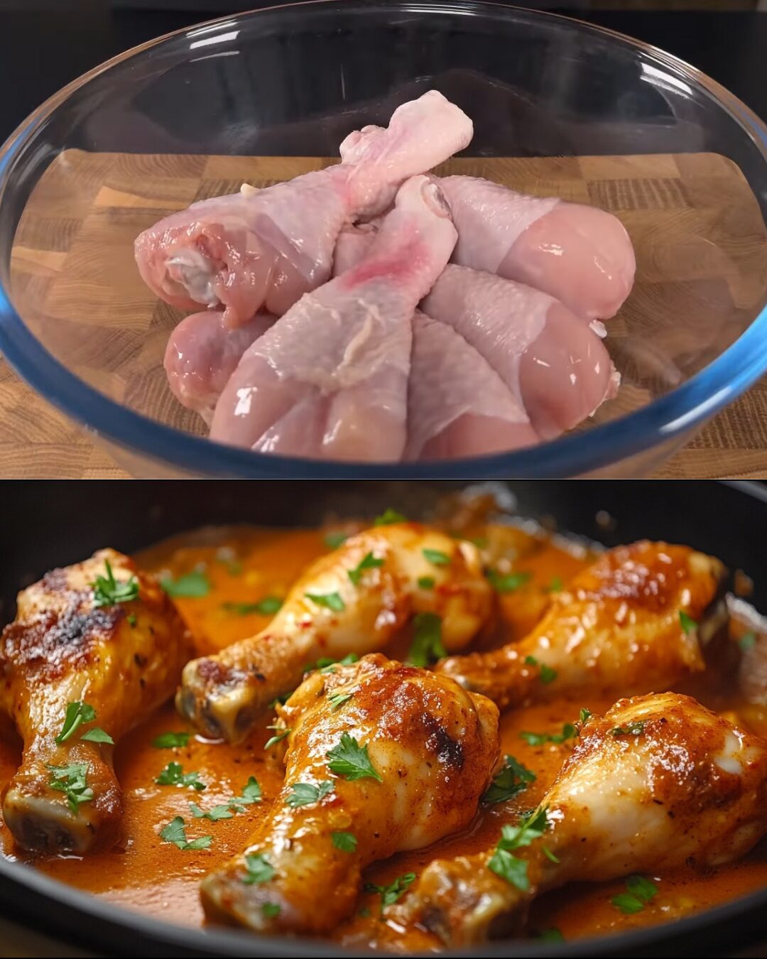 Chicken Shank Stew with Creamy Sauce and Bulgur Pilaf