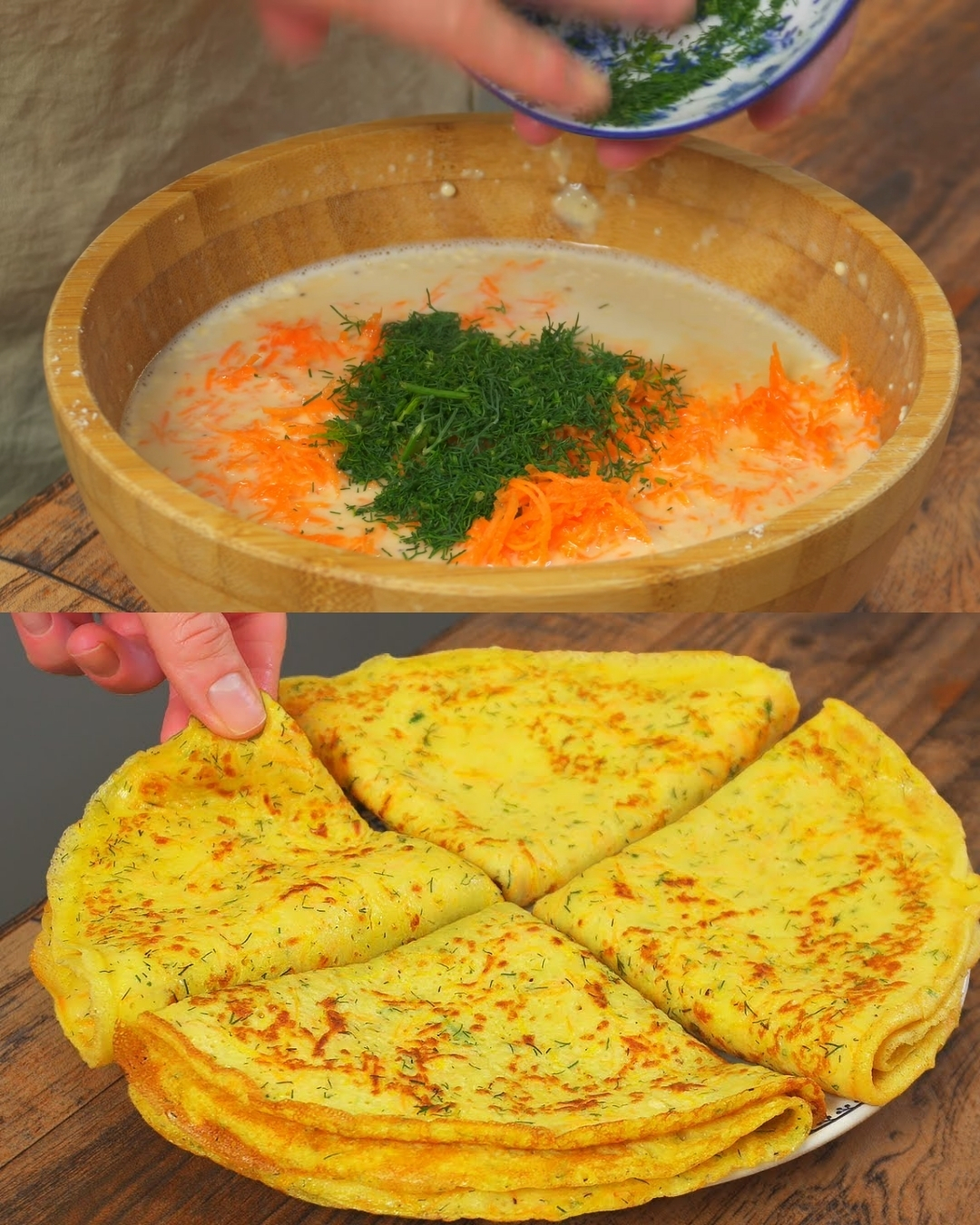 Carrot & Dill Savory Pancakes