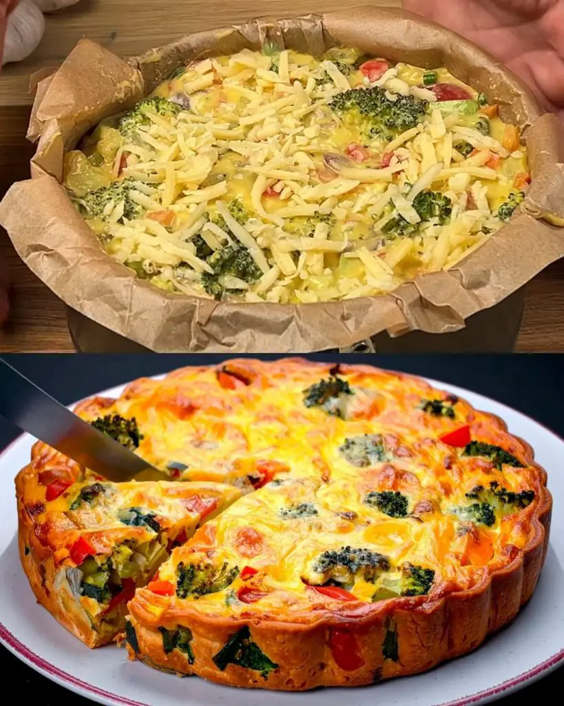 Vegetable Layered Casserole with Cheddar Cheese Sauce