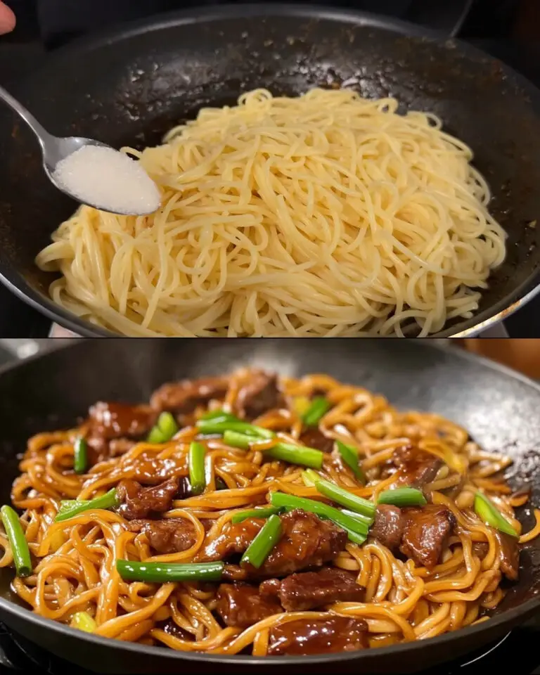 Savory Beef & Garlic Soy Spaghetti