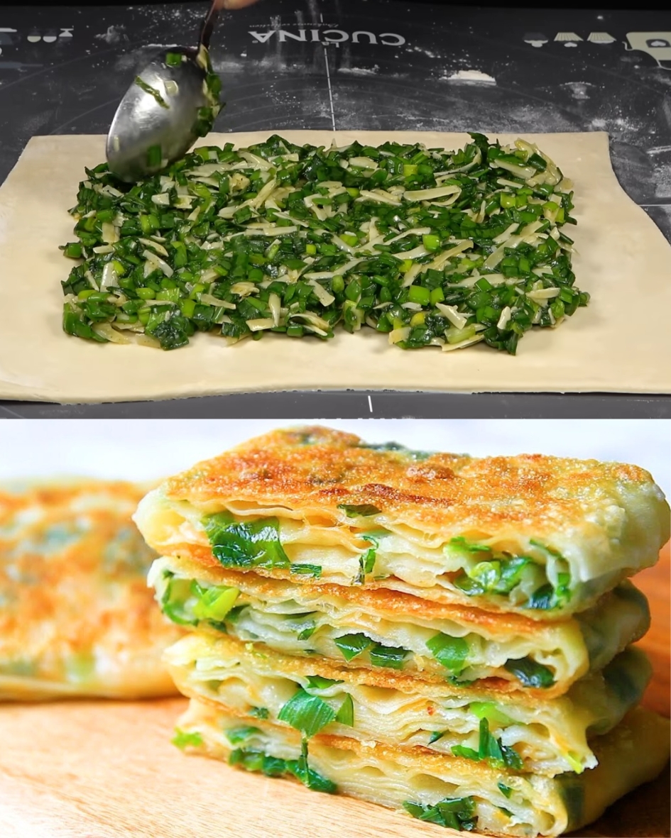 Spring Onion and Parmesan Puff Pastry Tart