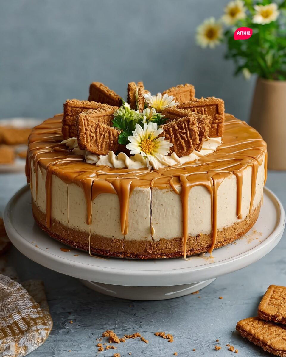 Lotus Biscoff Cheesecake No-Bake Dessert